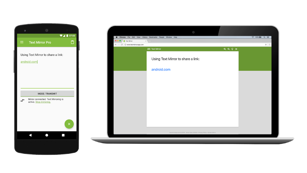 Text Mirror - Share text - Wifi text transfer APK para Android - Descargar