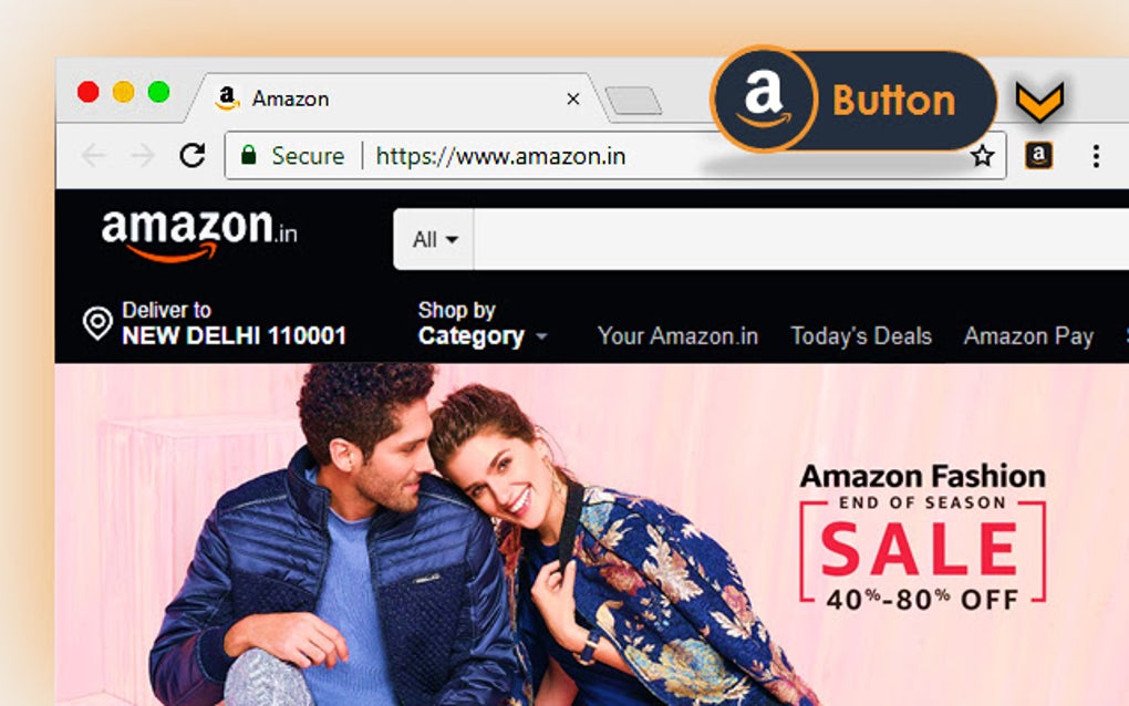 Amazon Button - Shop faster, Save bigger! for Google Chrome - Extension ...