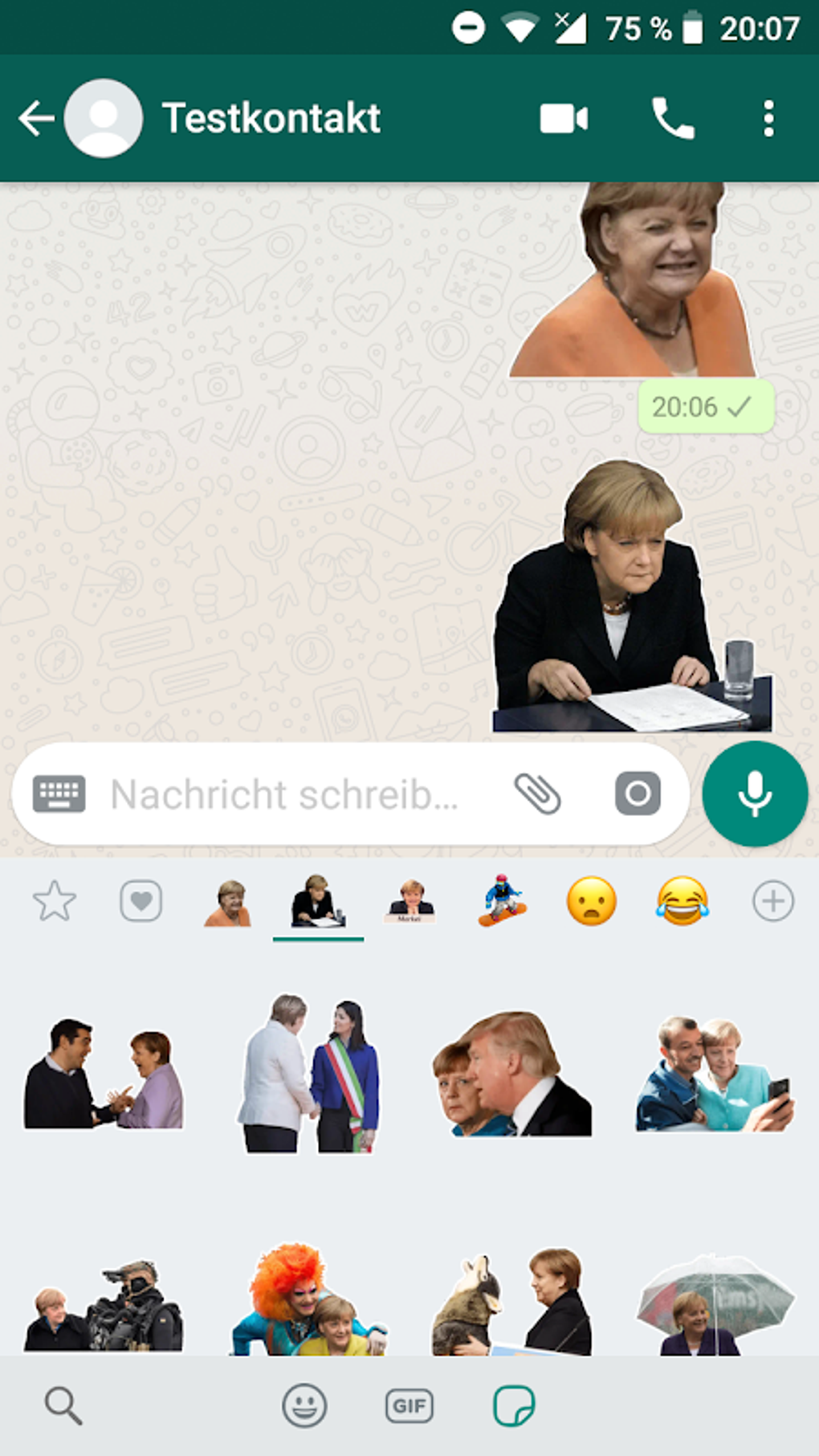 Angela Merkel Sticker für WhatsApp (WAStickerApps) APK for Android ...