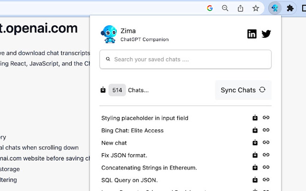 Zima - ChatGPT Companion Google Chrome 용 - 확장 프로그램 다운로드