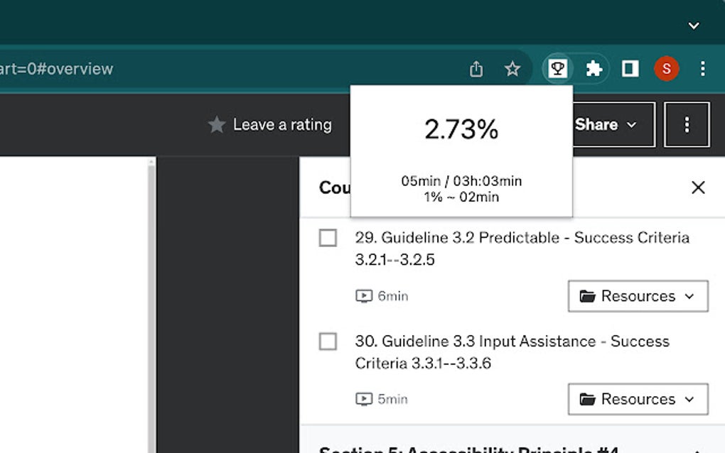 Udemy Course Progress para Google Chrome - Extensión Descargar