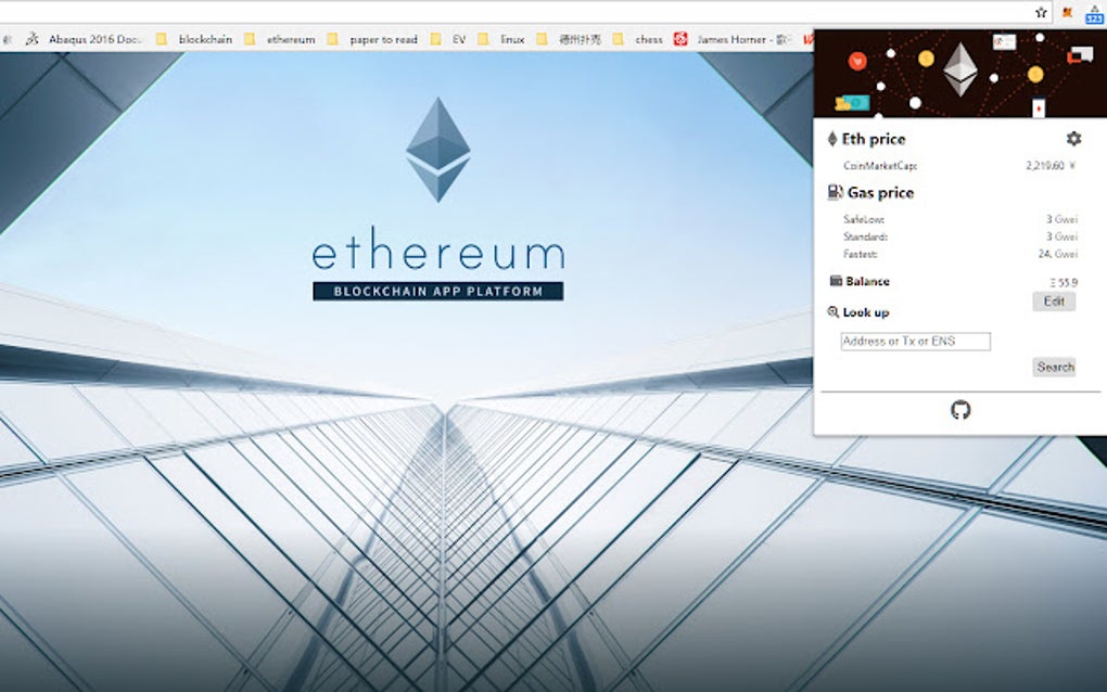Ethereum toolkit для Google Chrome - Расширение Скачать