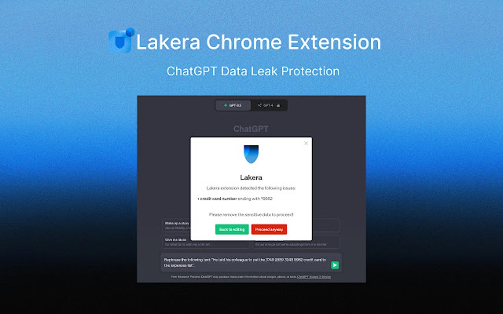 Lakera - ChatGPT Data Leak Protection for Google Chrome - Extension ...