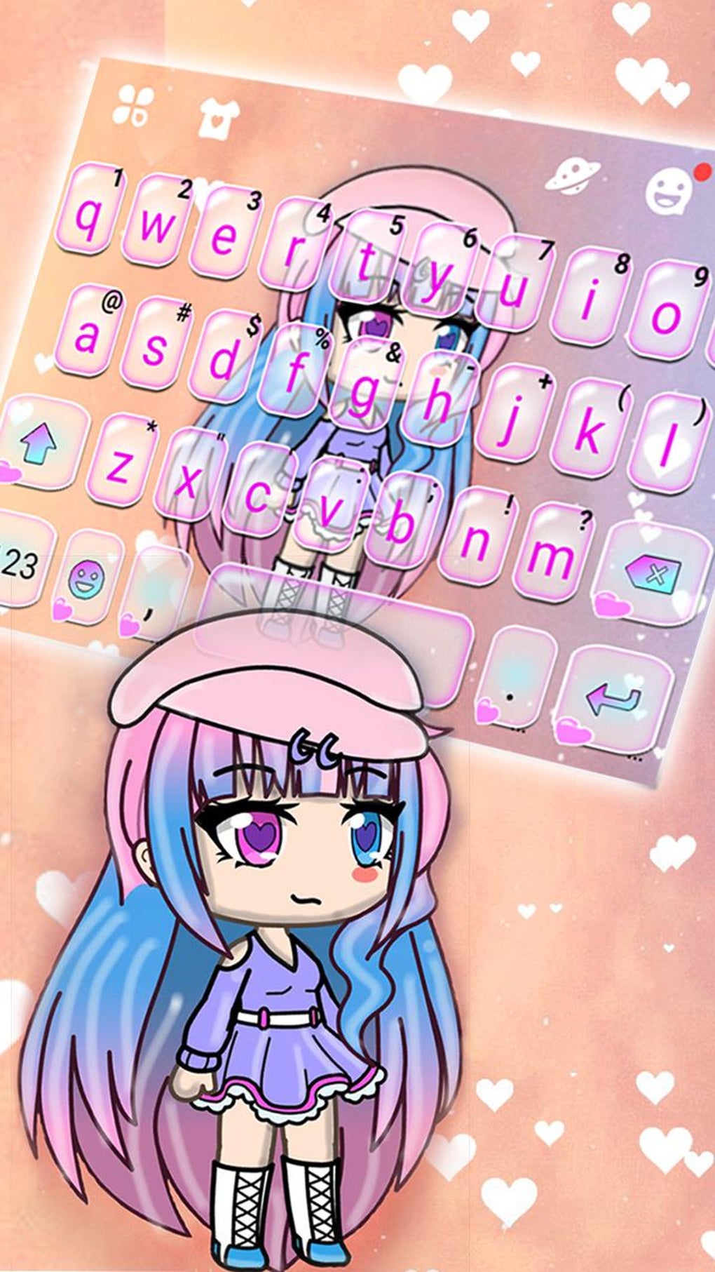 Cute Cartoon Girl Keyboard Theme APK for Android - Download