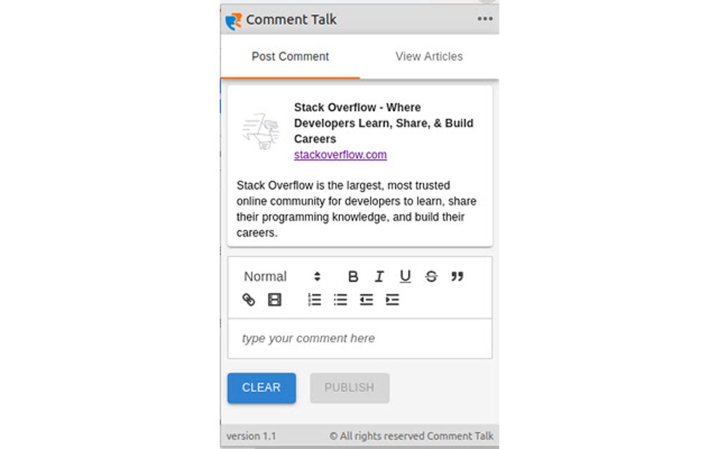 Comment Talk for Google Chrome - Extension Download
