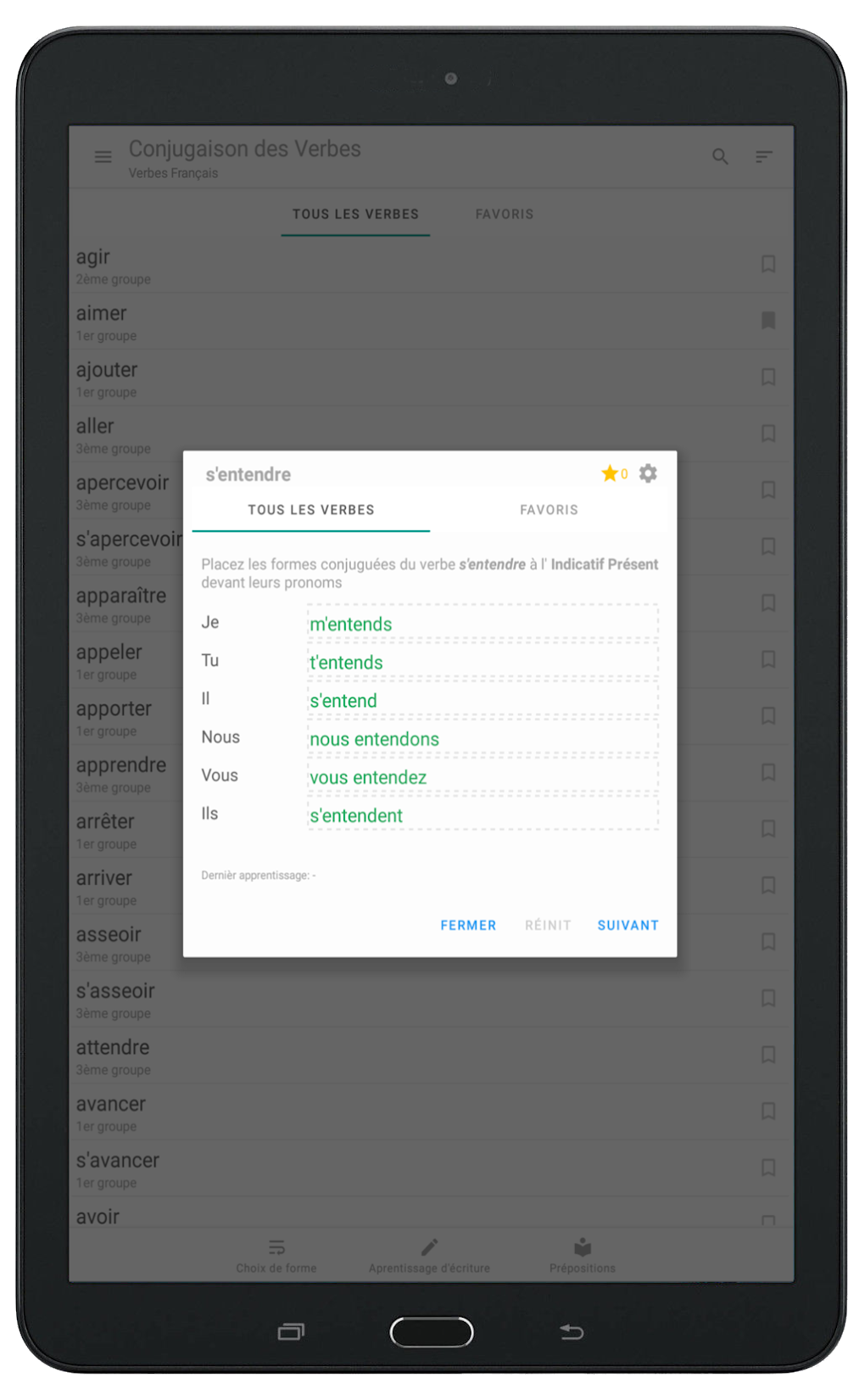 Conjugation Of French Verbs Learn French Verbs APK Android Conjugation Of French Verbs Learn French Verbs APK Android
