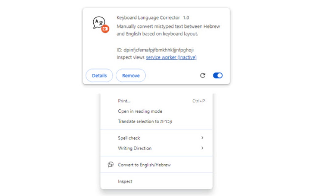 Keyboard Language Corrector for Google Chrome - Extension Download