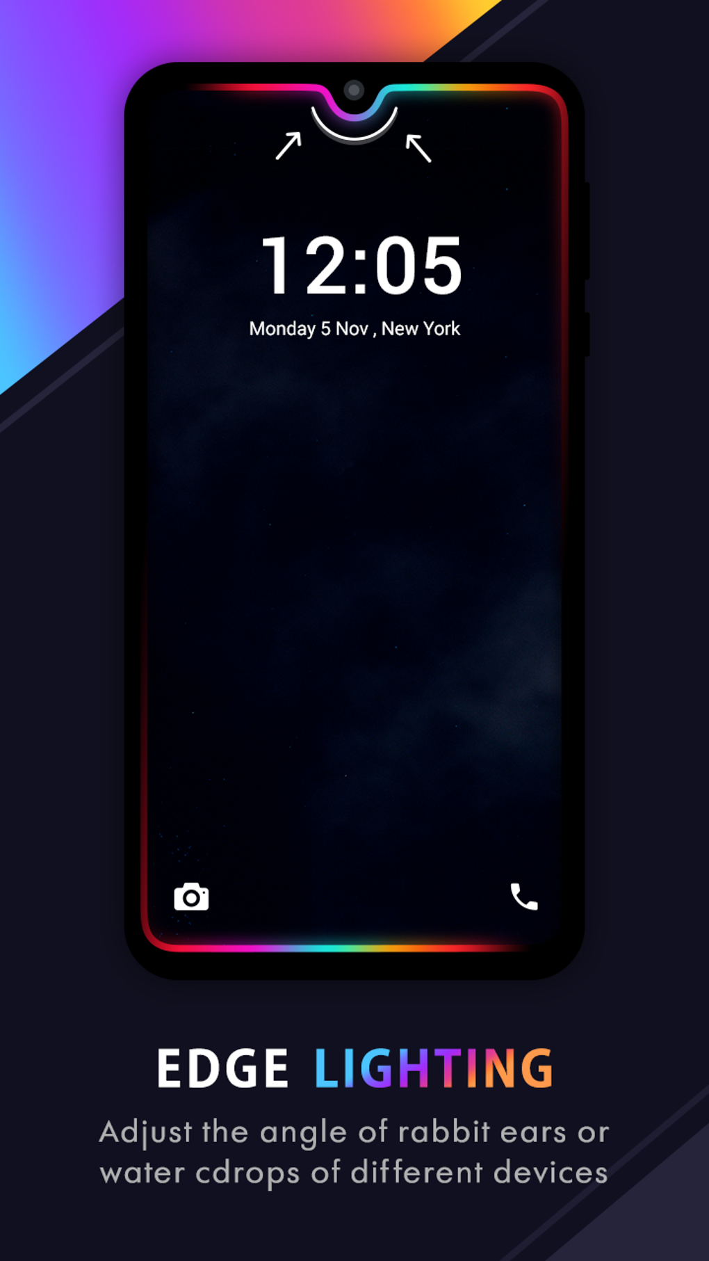 Edge Lighting Colors - Rounded colors borders para Android - Download