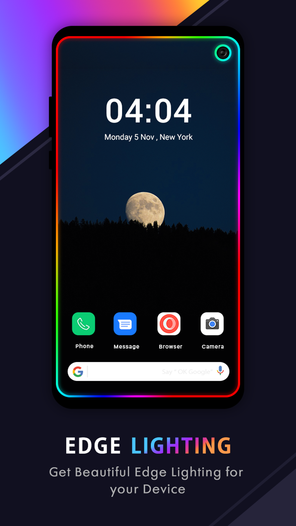 Edge Lighting Colors - Rounded colors borders for Android - Download