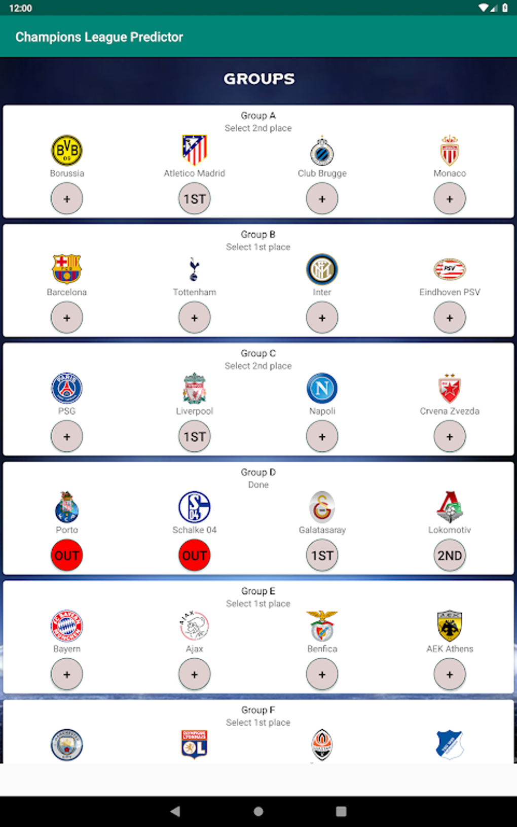 Champions Football Predictor APK สำหรับ Android - ดาวน์โหลด