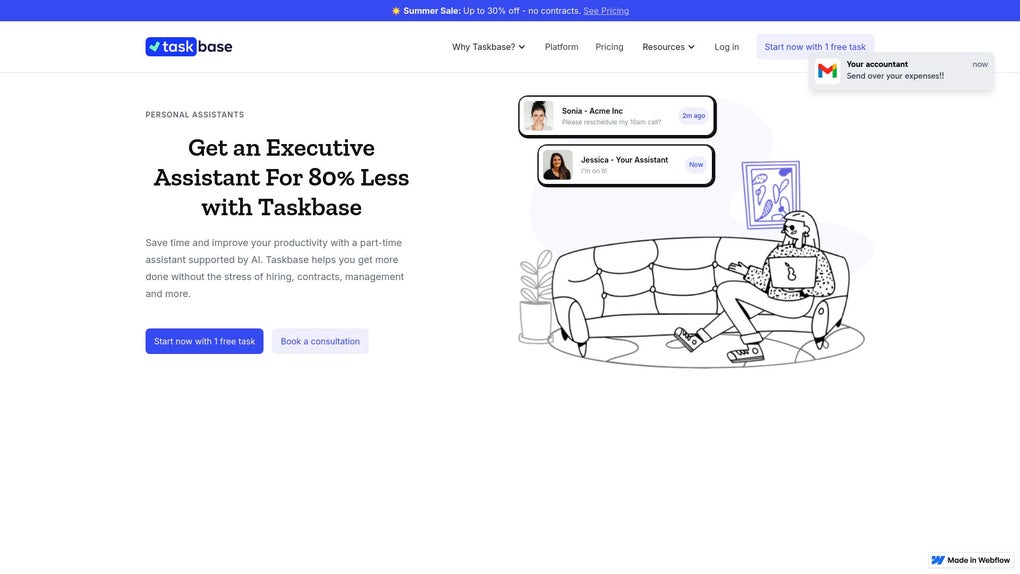 Taskbase para AI negocios: evaluación, características y casos de uso
