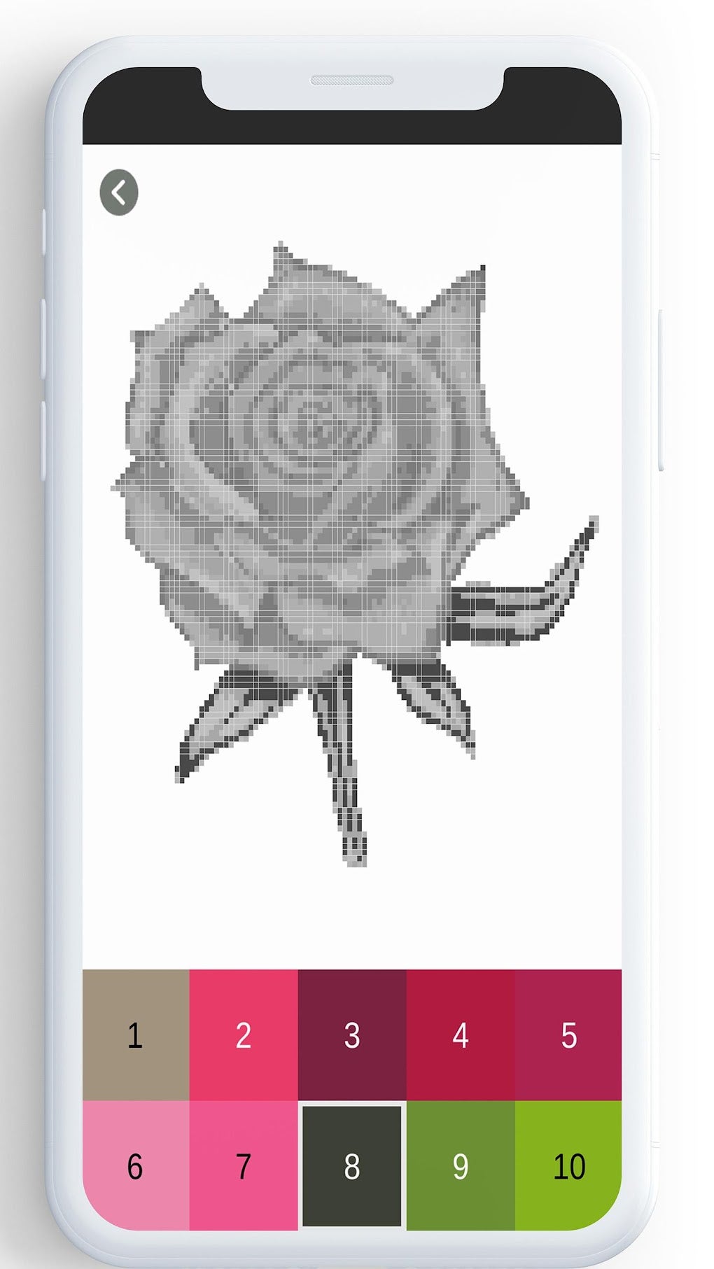 Flower Color By Number flower coloring pages für Android - Download