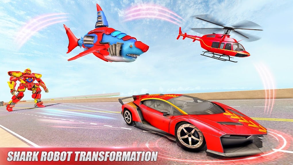 Shark Robot Car Game Bike Game for Android - Download