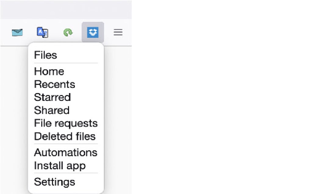 Dropbox button for Google Chrome - Extension Download