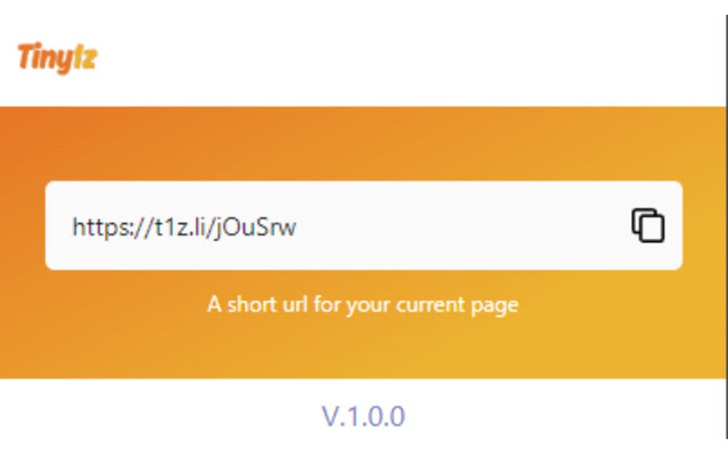 URL Shortner: Tiny1z for Google Chrome - Extension Download