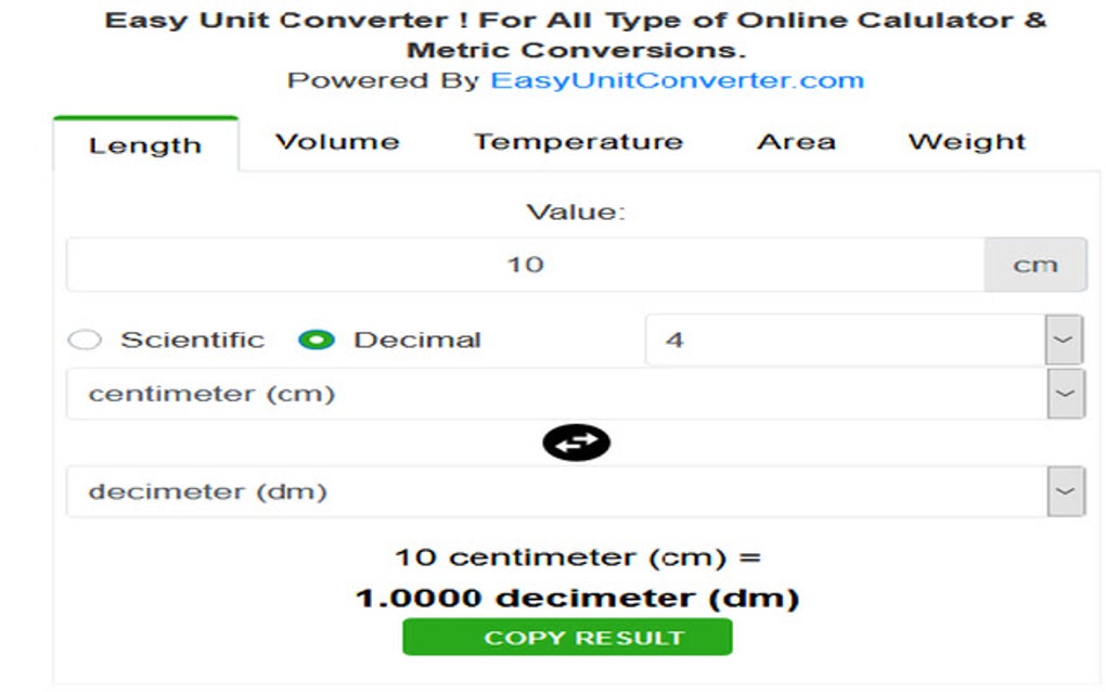 Easy Unit Converter para Google Chrome - Extensión Descargar