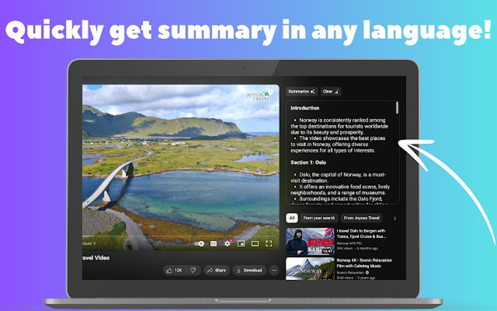 YouTube Summary AI with Gemini для Google Chrome - Расширение Скачать