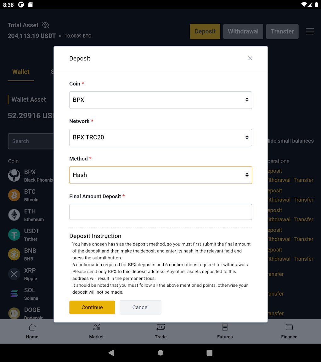 BPX Exchange for Android - Download