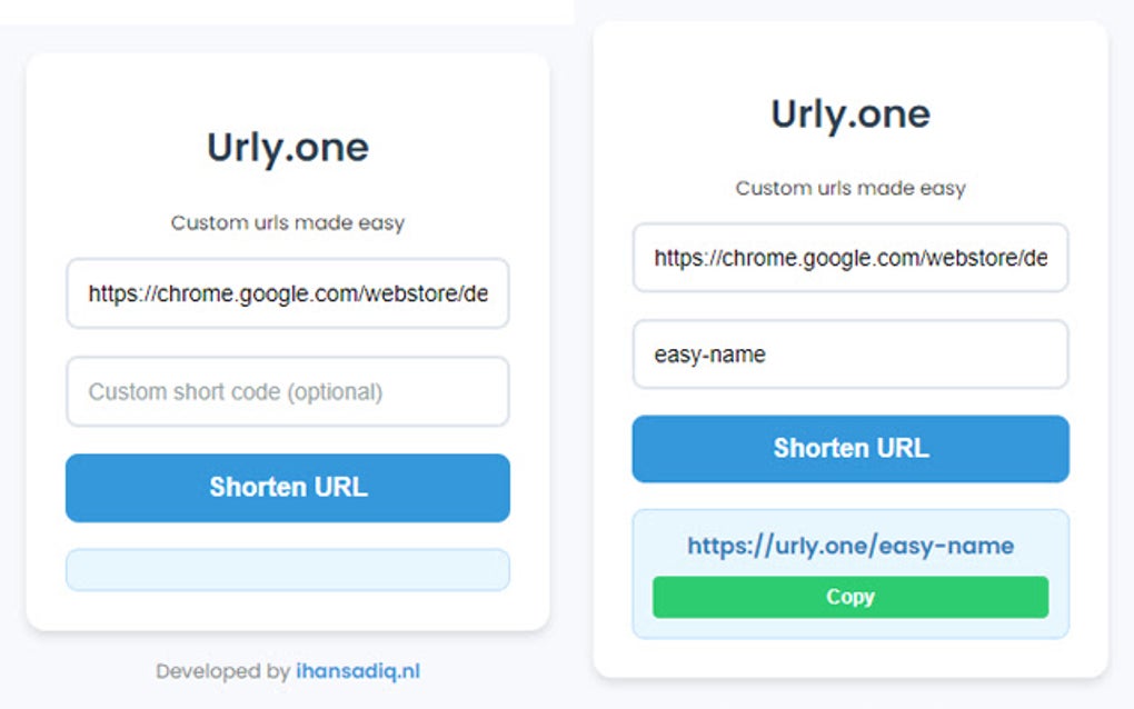 URL Shortener para Google Chrome - Extensión Descargar