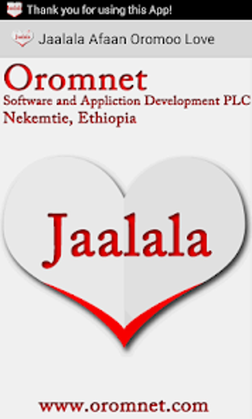 Jaalala Oromoo Love Messages for Android - Download