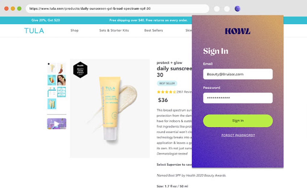 Howl for Google Chrome - Extension Download