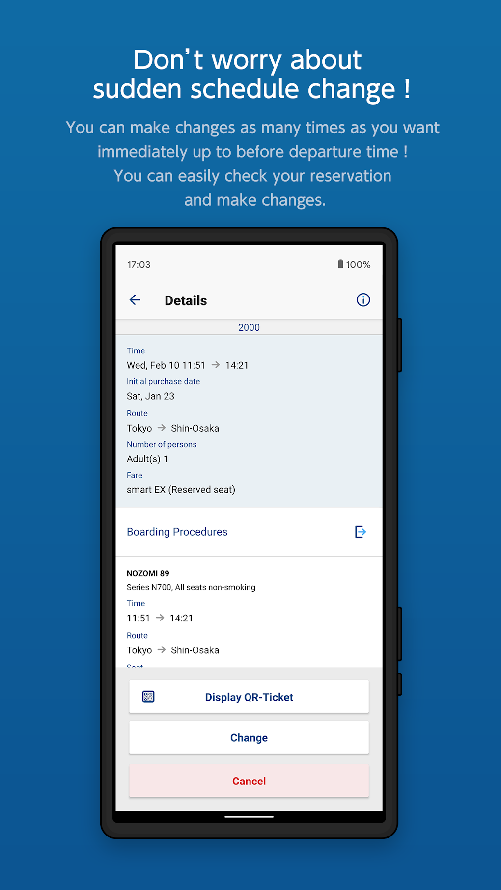 Shinkansen smartEX App para Android - Descargar