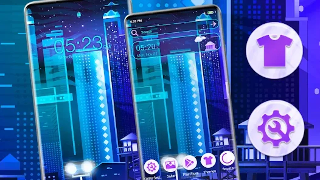 Colorful City Skyline Theme for Android - Download