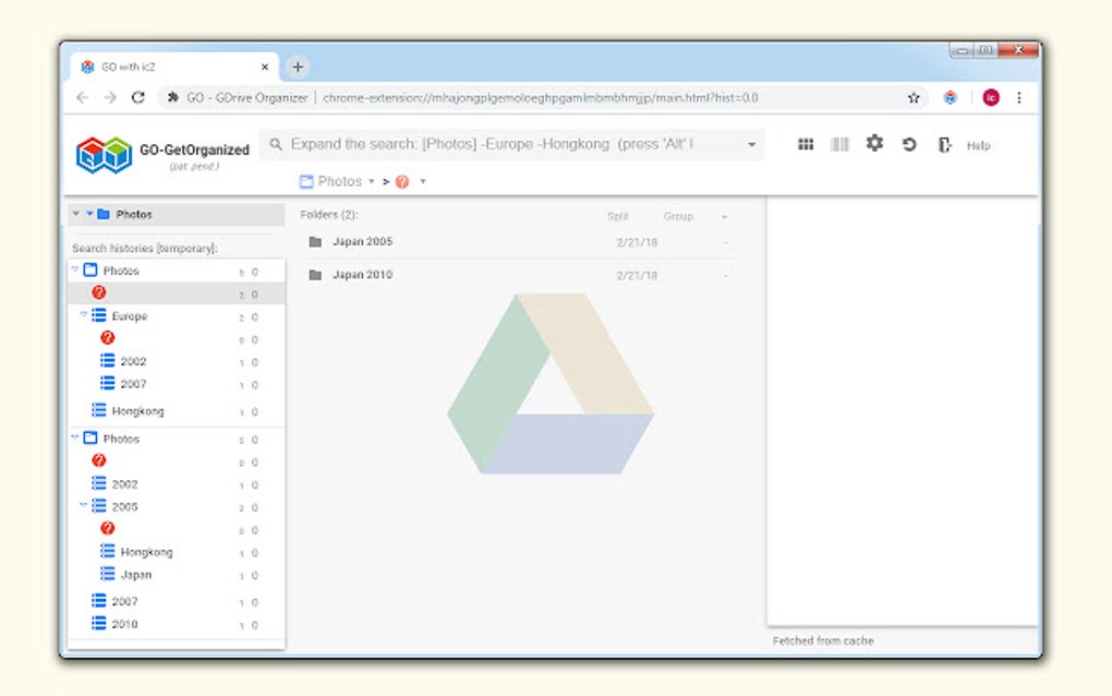 GO - A Get-Organized tool (works with GDrive) para Google Chrome - Extensión Descargar