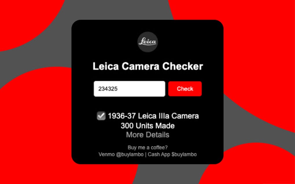 Leica Camera Checker สำหรับ Google Chrome - ส่วนขยาย ดาวน์โหลด