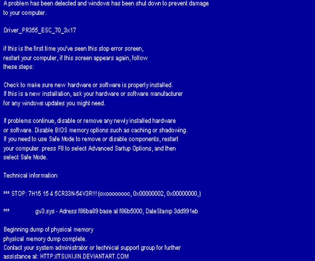 Bluescreen of Death Screensaver - Descargar