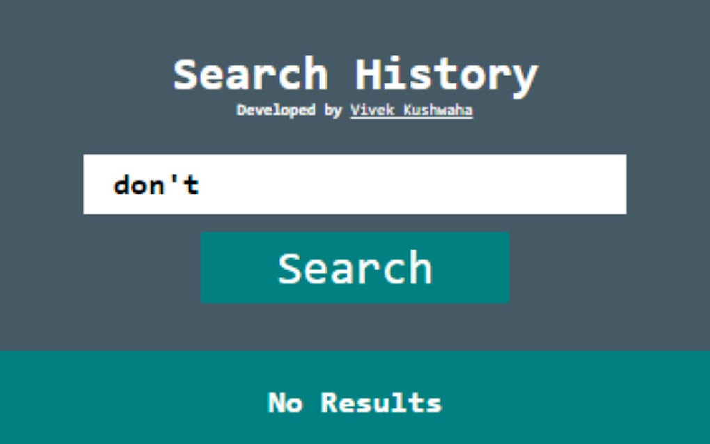 Search History for Google Chrome - Extension Download