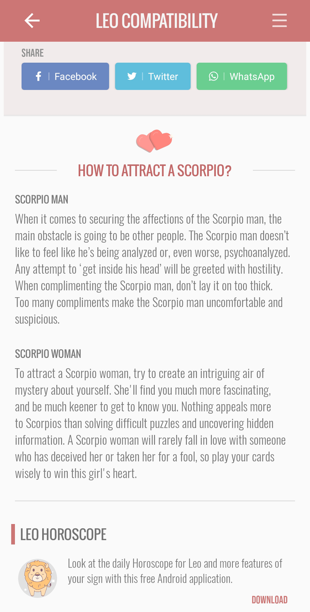 Zodiac Signs Compatibility for Android - Download