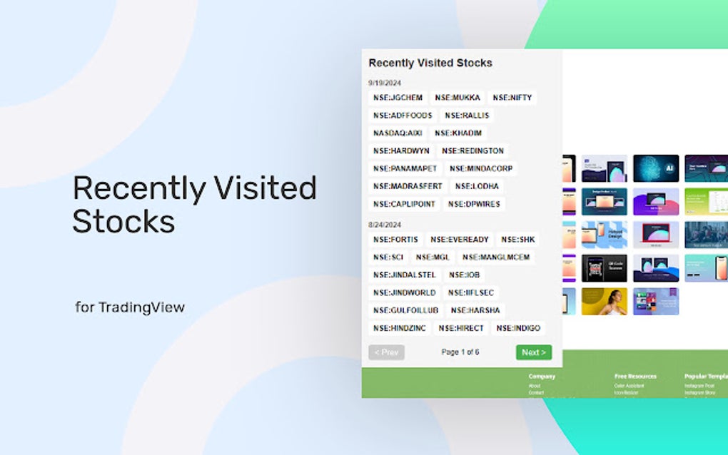 Recently Viewed for TradingView stocks for Google Chrome - Extension ...