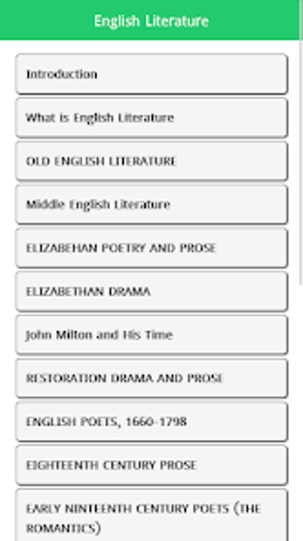 English Literature for Android - Download