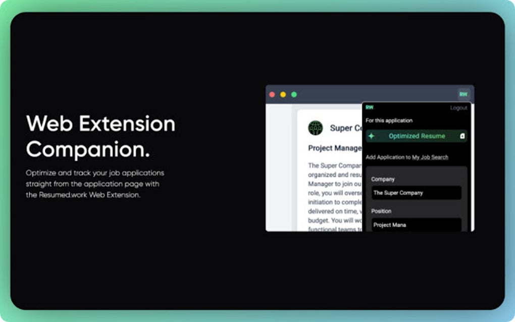 Resumed.work Application Tracker & Resume Optimizer for Google Chrome ...