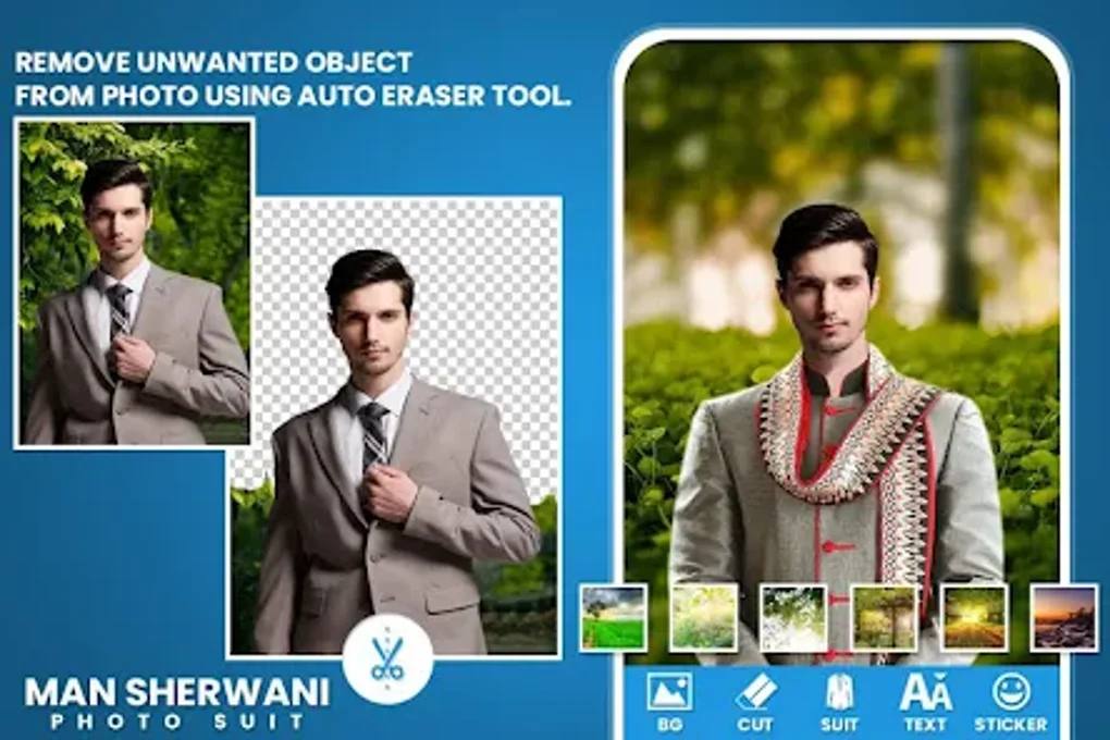 Man Sherwani Suit Photo Editor para Android - Download