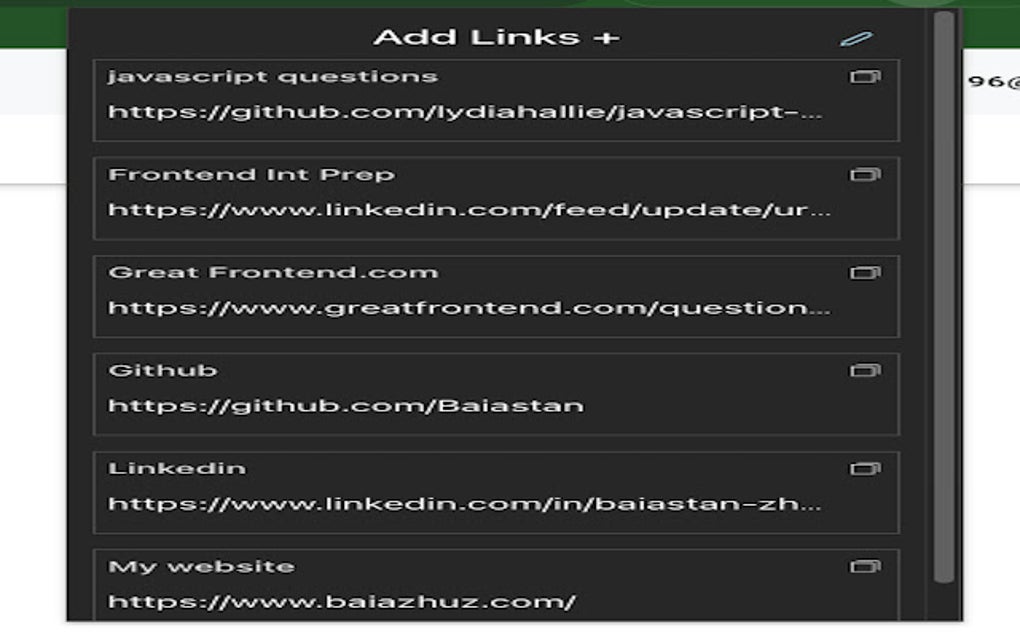 Links Manager Extension para Google Chrome - Extensión Descargar
