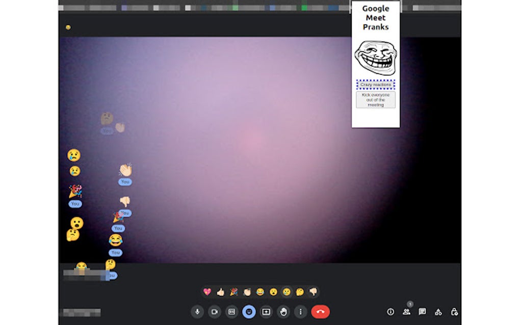 Google Meet Pranks for Google Chrome - Extension Download