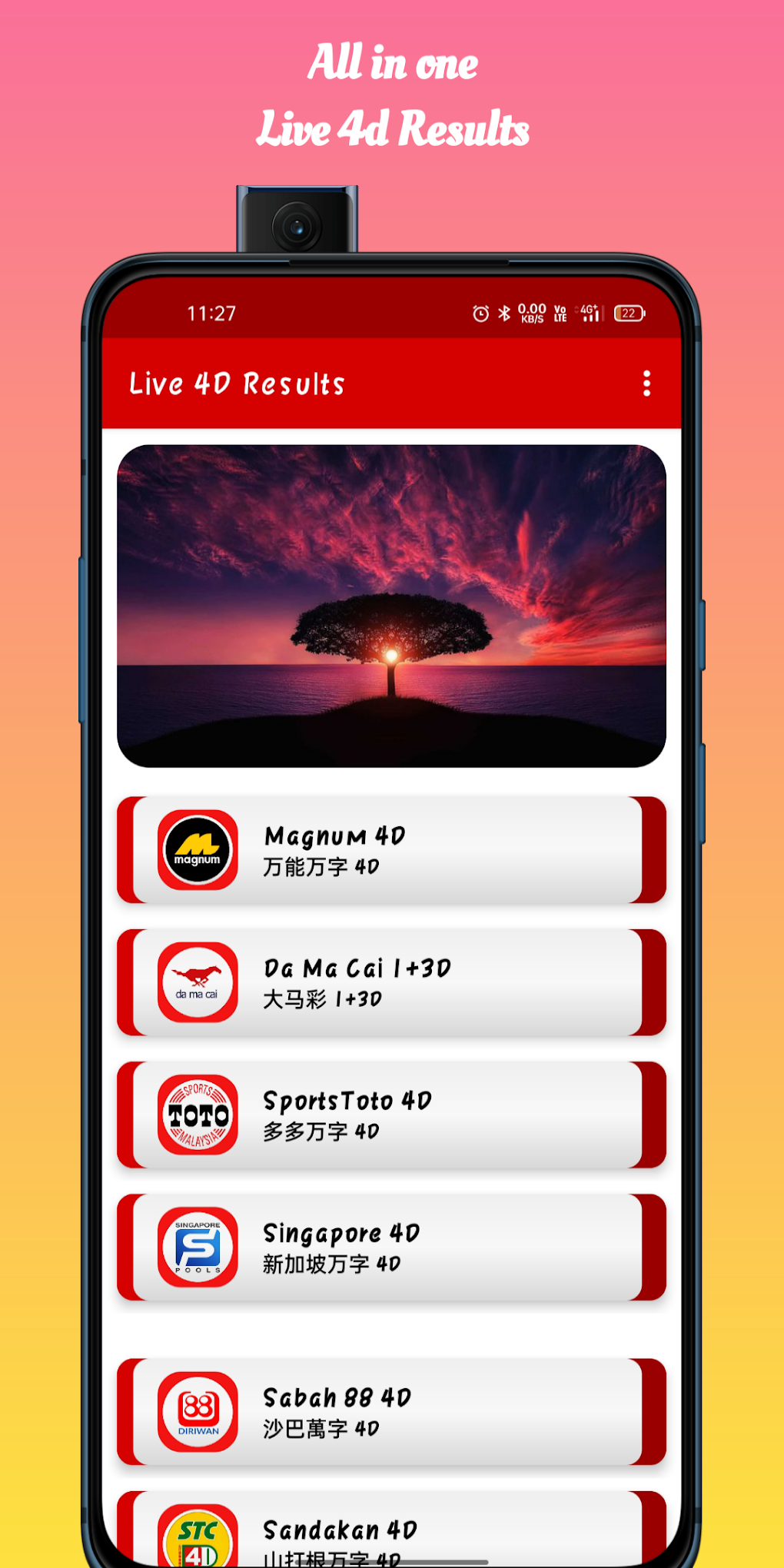 Live 4D Result for Android - Download