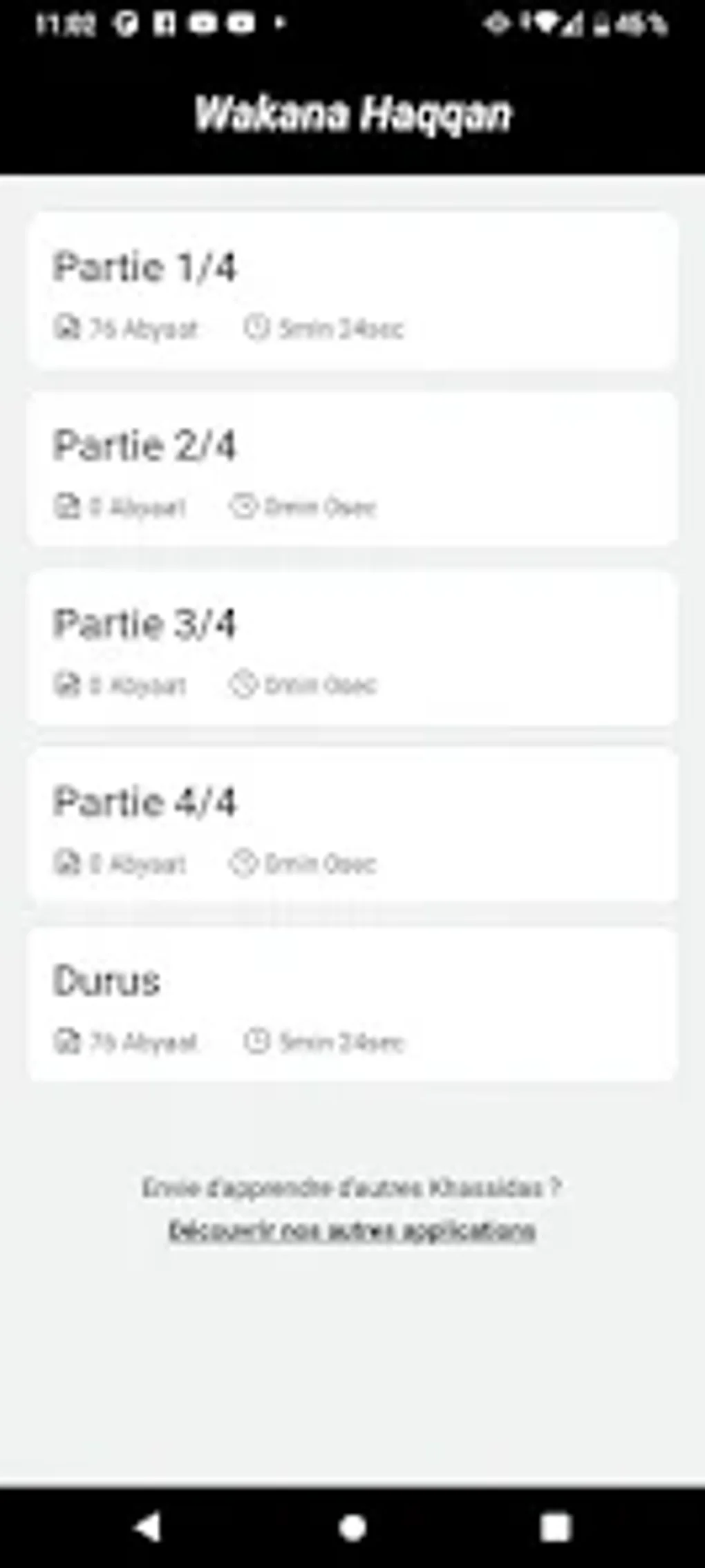 Android 용 Khassida Wakana Haqqan App - 다운로드