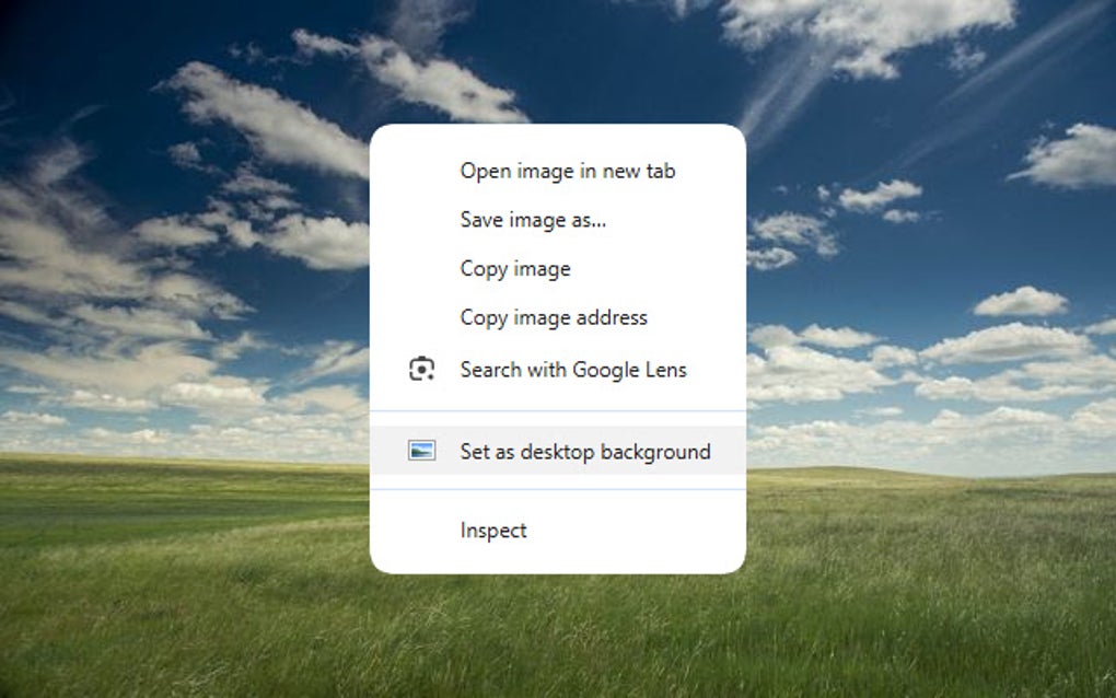 Set as desktop background for Google Chrome - Extension Download