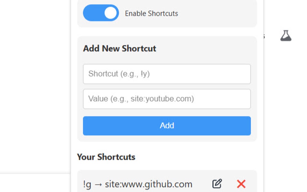 Google Search Shortcuts for Google Chrome - Extension Download