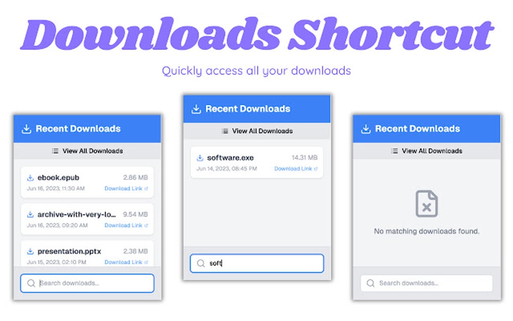 Downloads Shortcut Google Chrome 용 - 확장 프로그램 다운로드