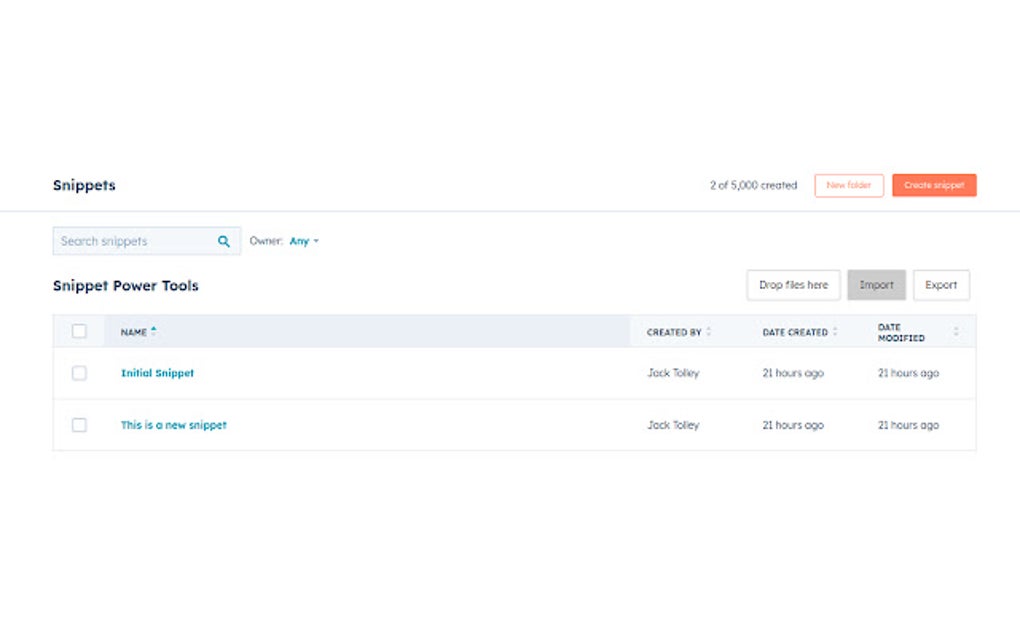 HubSpot Snippet Powertools for Google Chrome - Extension Download