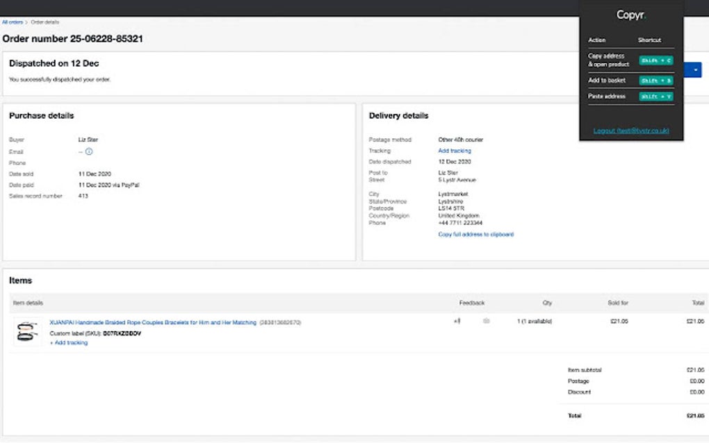 Copyr - Semi Automated Ordering Tool para Google Chrome - Extensión ...
