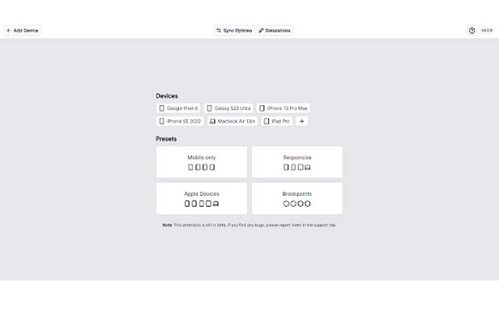 Device Simulator & Tester Google Chrome 용 - 확장 프로그램 다운로드