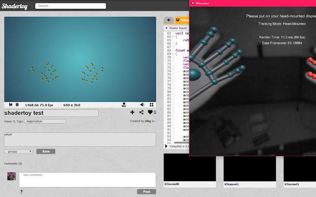 Shadertoy for Leapmotion para Google Chrome - Extensión Descargar