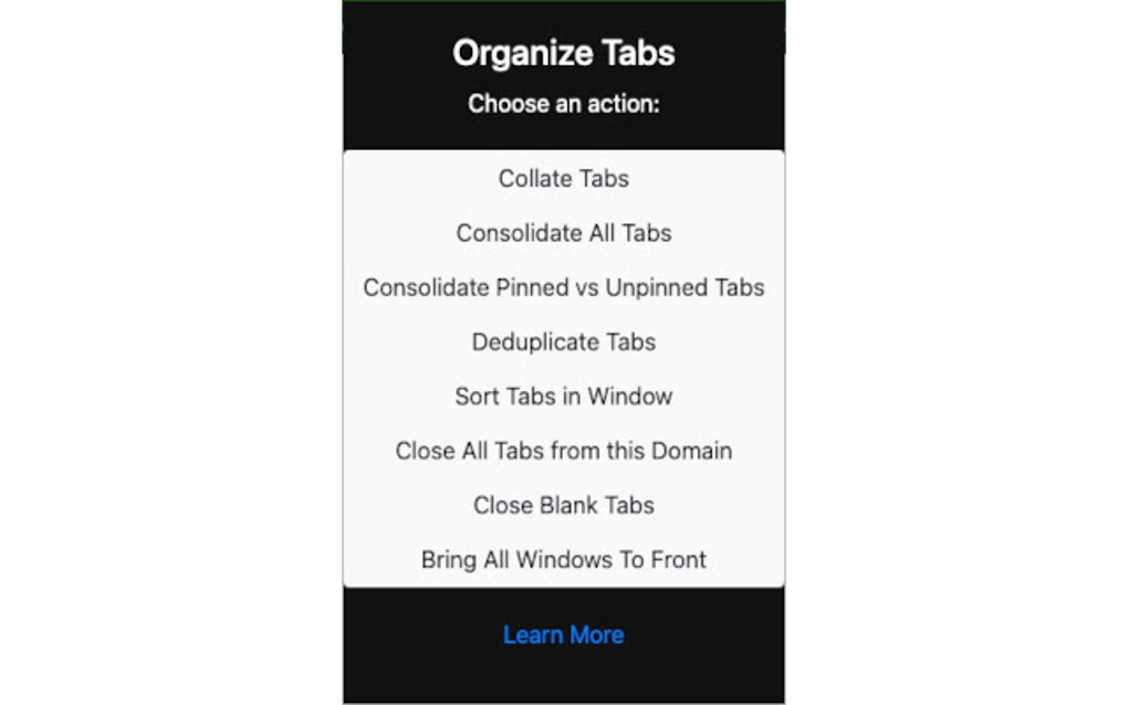 Organize Tabs para Google Chrome - Extensión Descargar