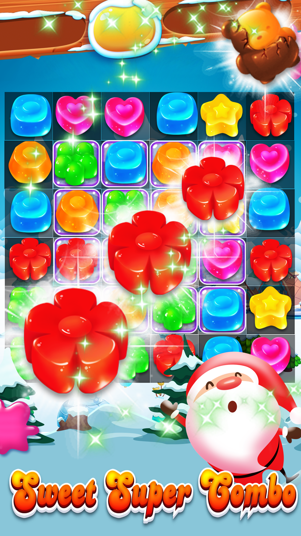 Candy Gems Christmas - Match 3 Lollipop Puzzle para iPhone - Download