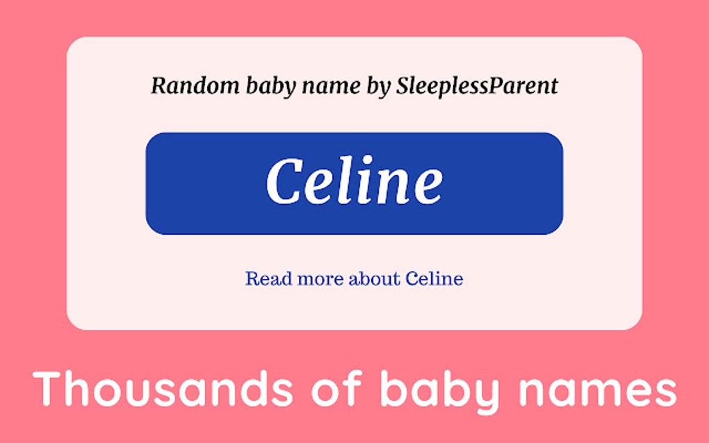 Baby Name Generator for Google Chrome - Extension Download